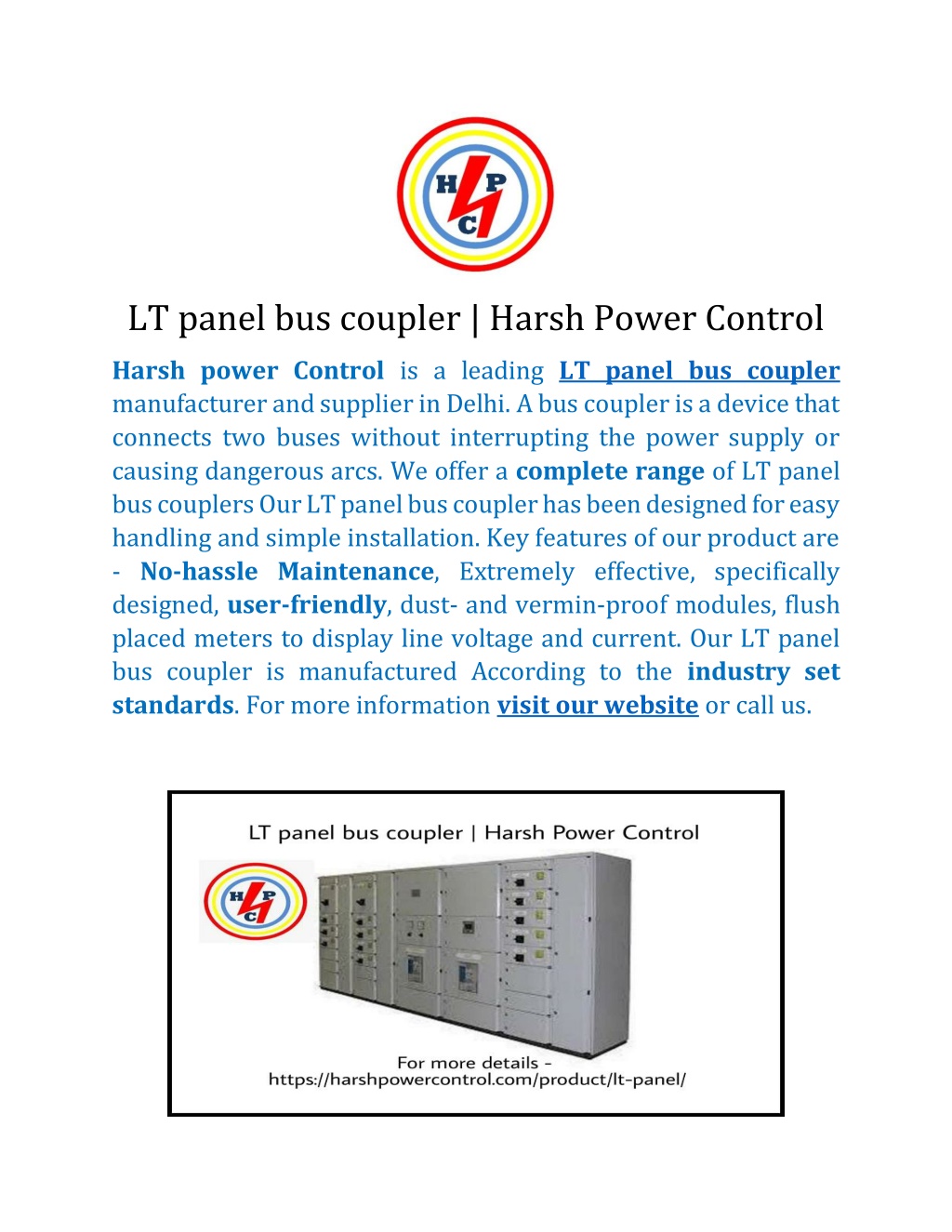 PPT - LT panel bus coupler | Harsh Power Control PowerPoint ...