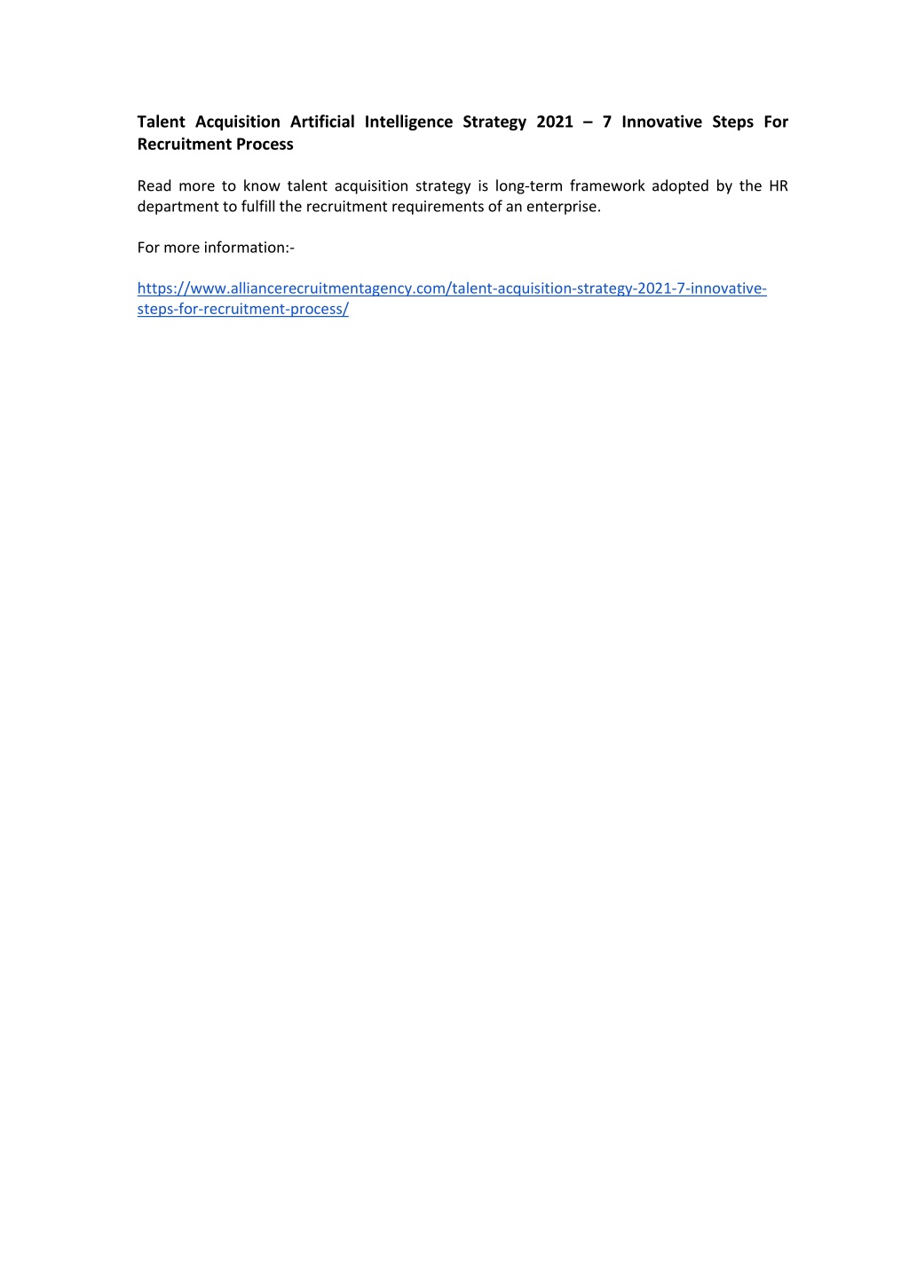 PPT - talent acquisition artificial intelligence PowerPoint ...