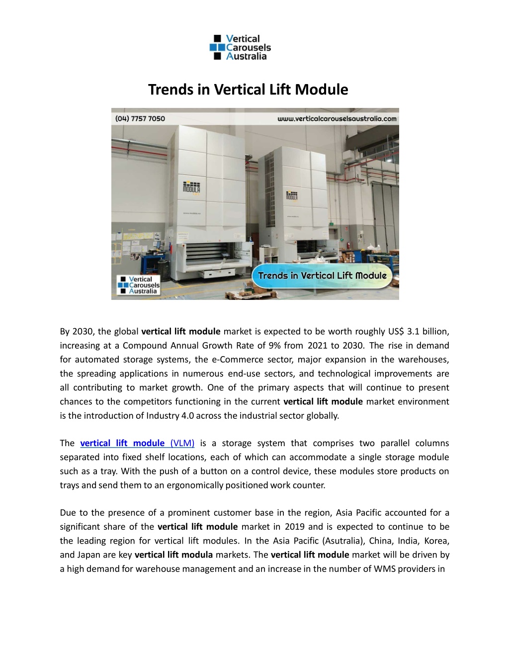 PPT - Trends in Vertical Lift Module PowerPoint Presentation, free ...
