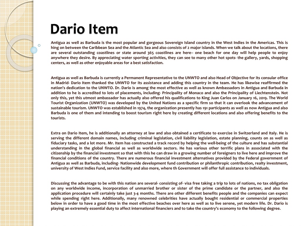 PPT - Dario Item PowerPoint Presentation, free download - ID:11302579