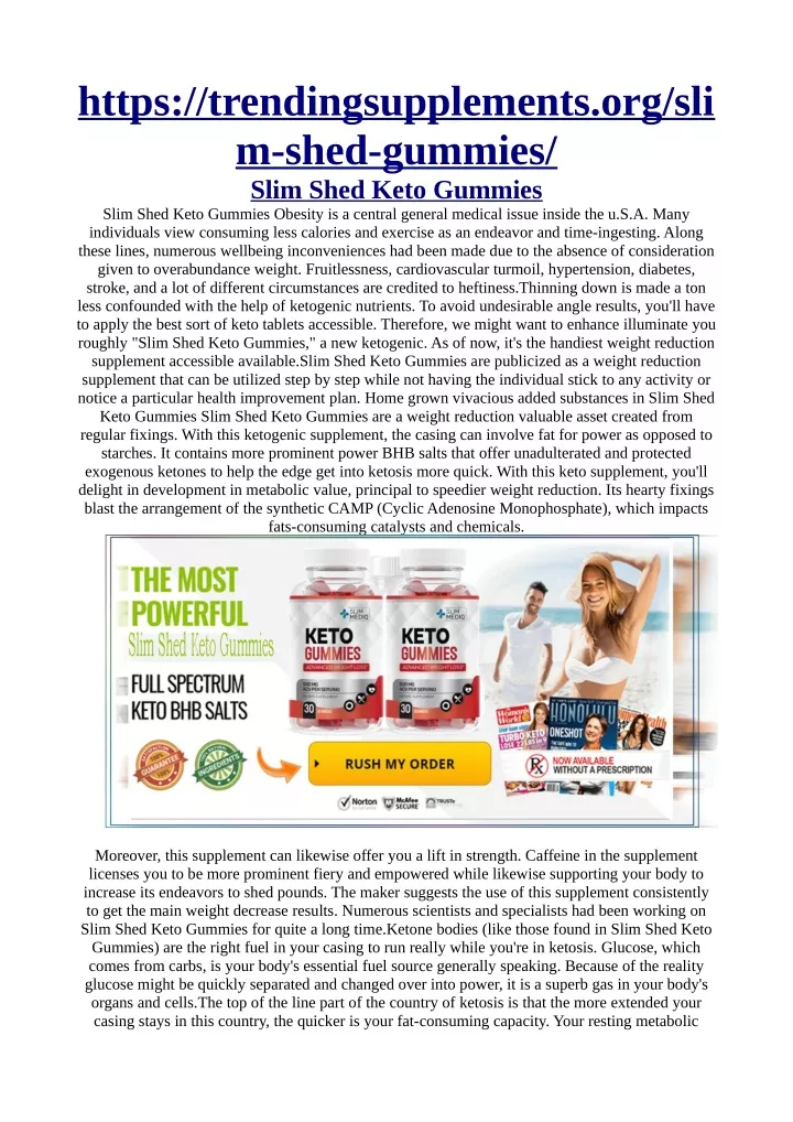 PPT - Slim Shed Gummies @>>> https://trendingsupplements.org/slim-shed-gummies/ PowerPoint ...