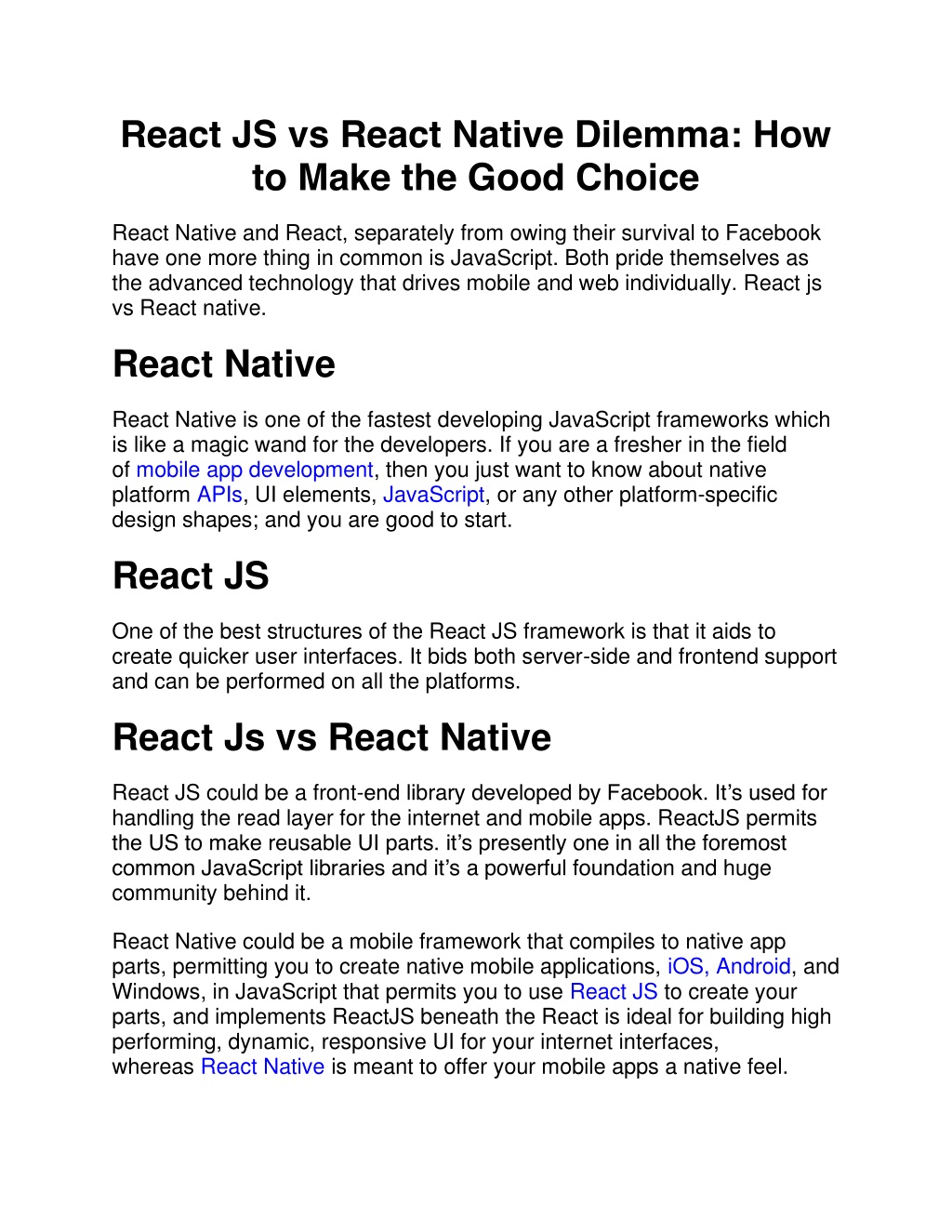 PPT - React JS vs React Native Dilemma PowerPoint Presentation, free download - ID:11313553