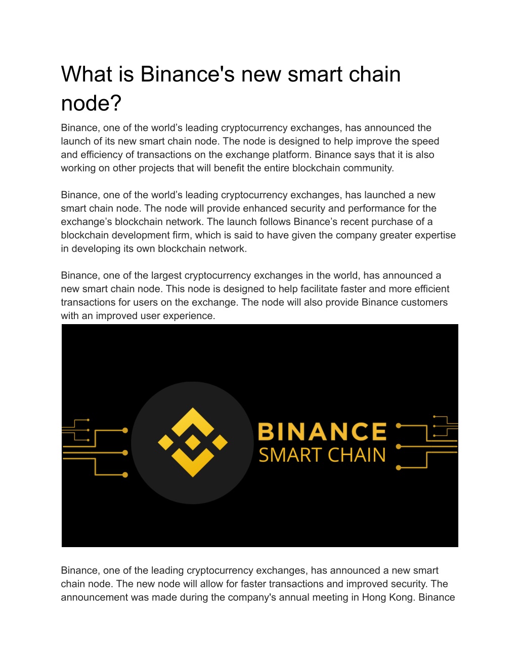 PPT - What is Binance's new smart chain node_ PowerPoint Presentation ...