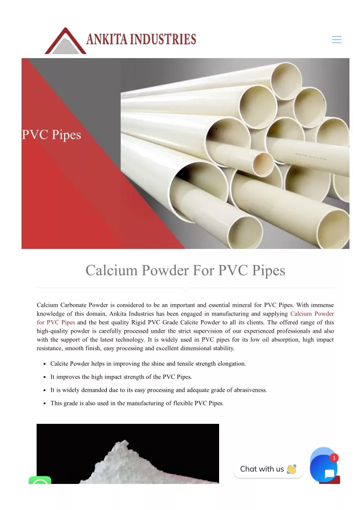 PPT - Calcium Powder for PVC Pipes PowerPoint Presentation, free download - ID:11318058