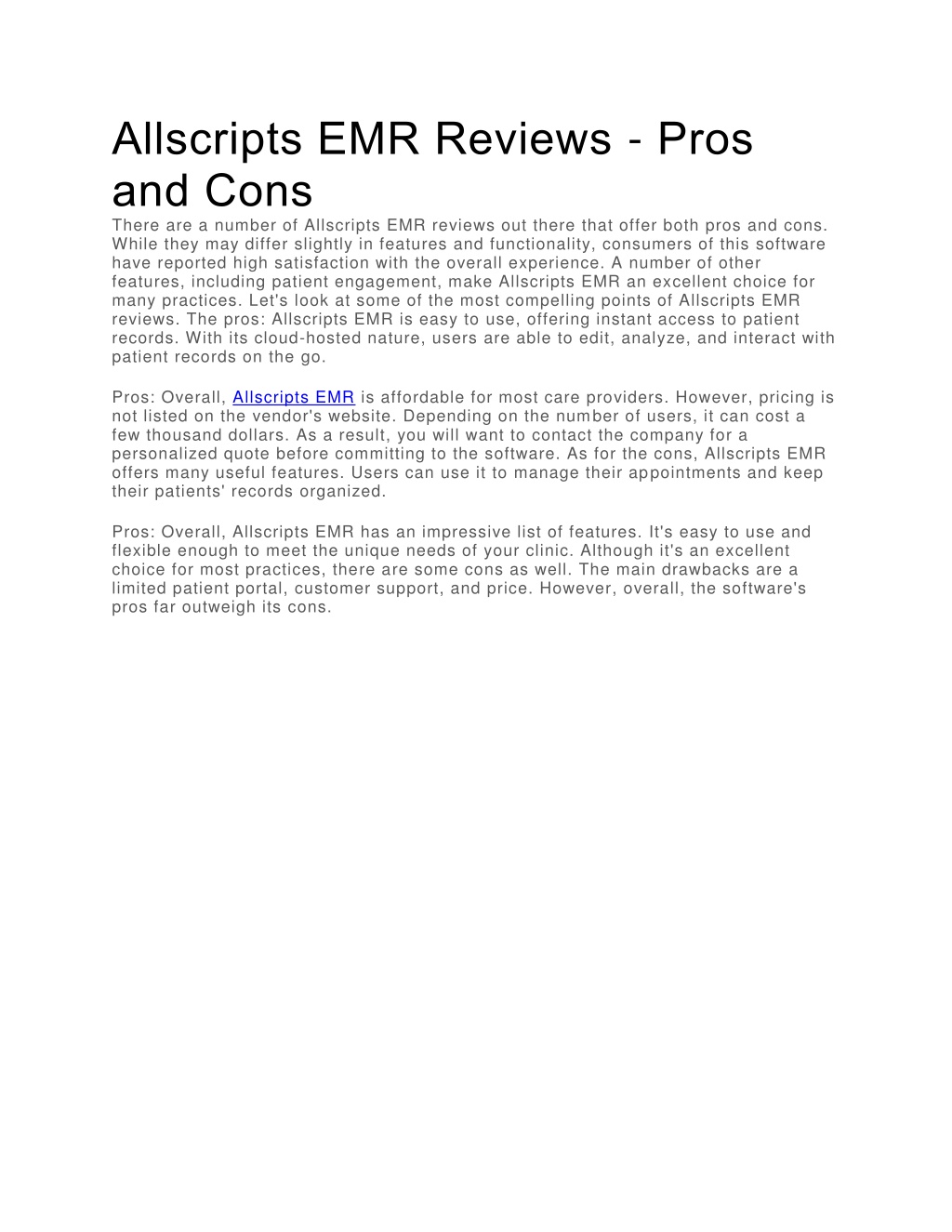 PPT - Allscripts EMR Reviews PowerPoint Presentation, free download ...