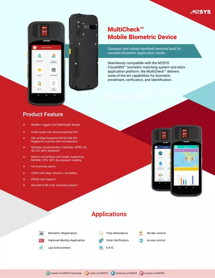 PPT - M2SYS Biometric Smart Terminal H5 PowerPoint Presentation, free ...