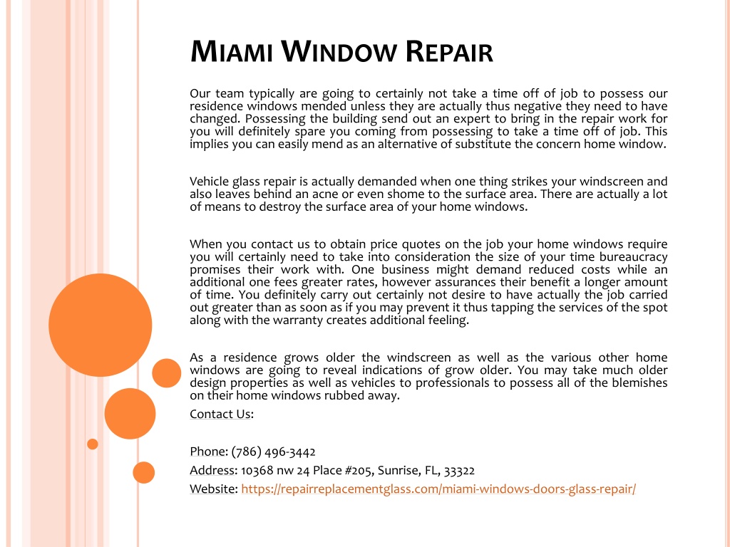 PPT - Miami Window Repair PowerPoint Presentation, free download - ID ...