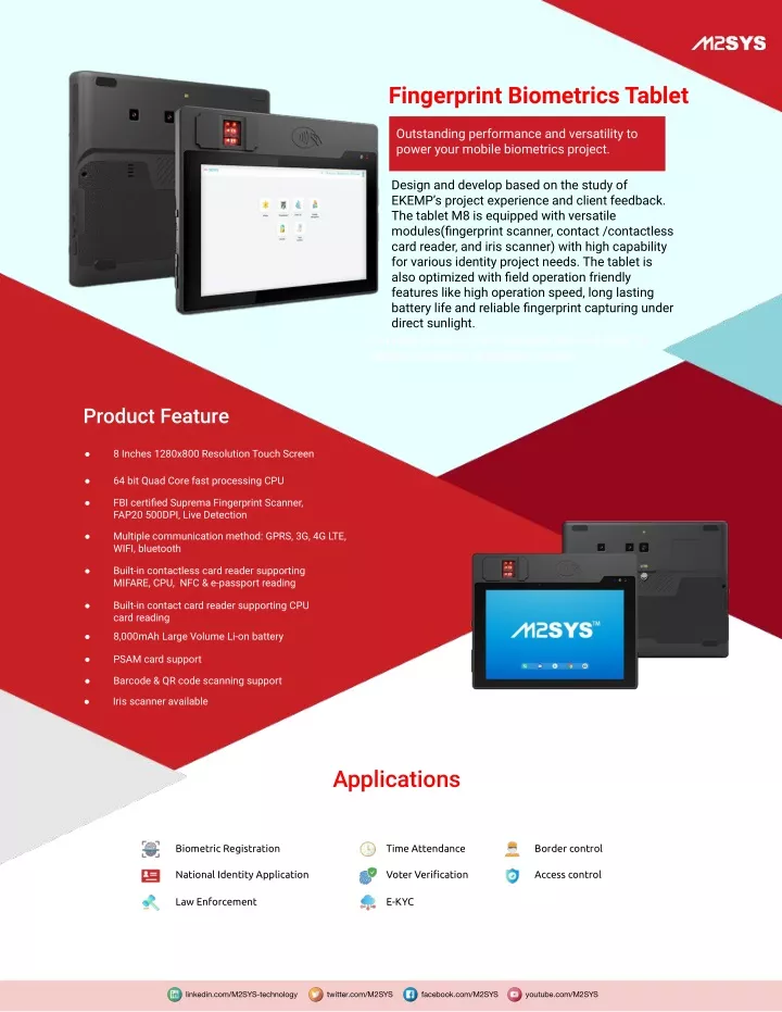 PPT - M2SYS Biometric Smart Terminal M8 PowerPoint Presentation, free download - ID:11328320