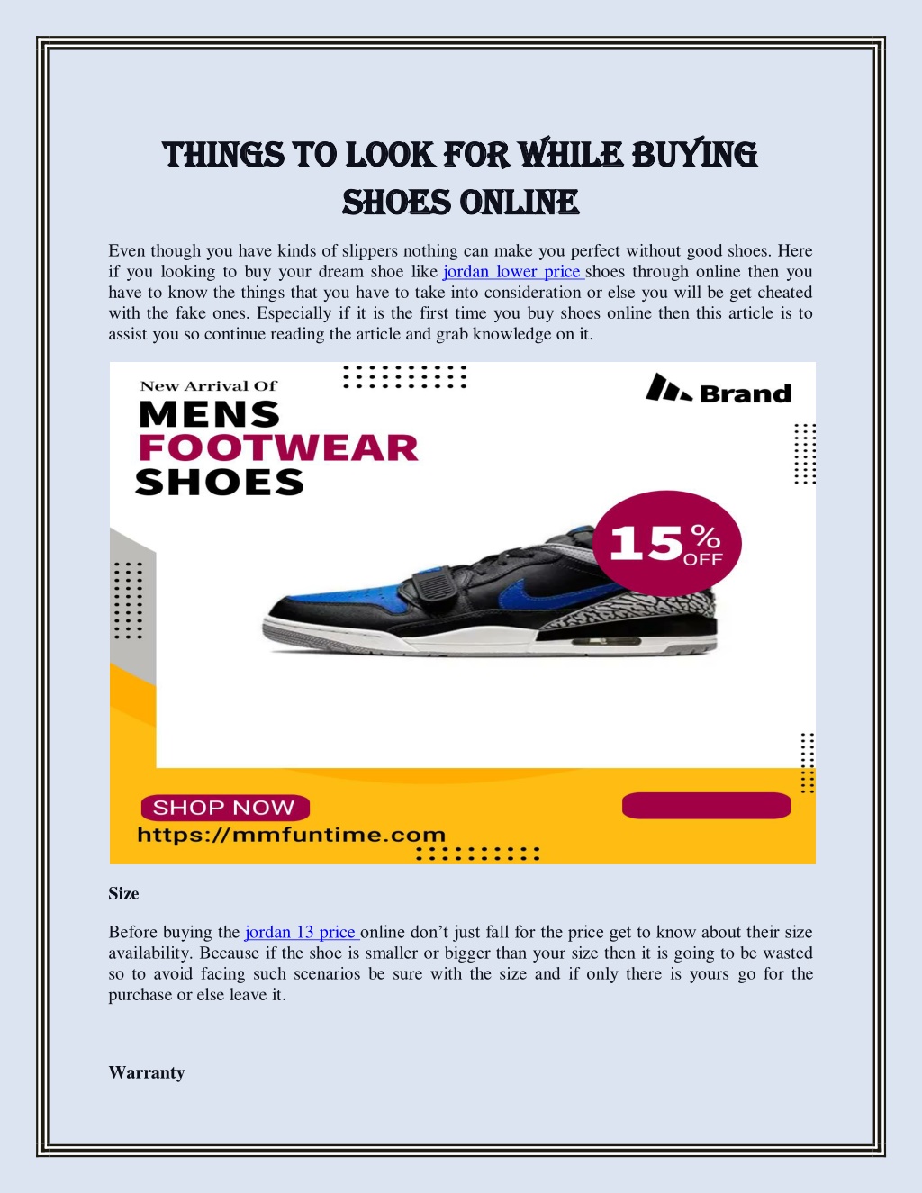 PPT - Things to look for while buying shoes online PowerPoint ...
