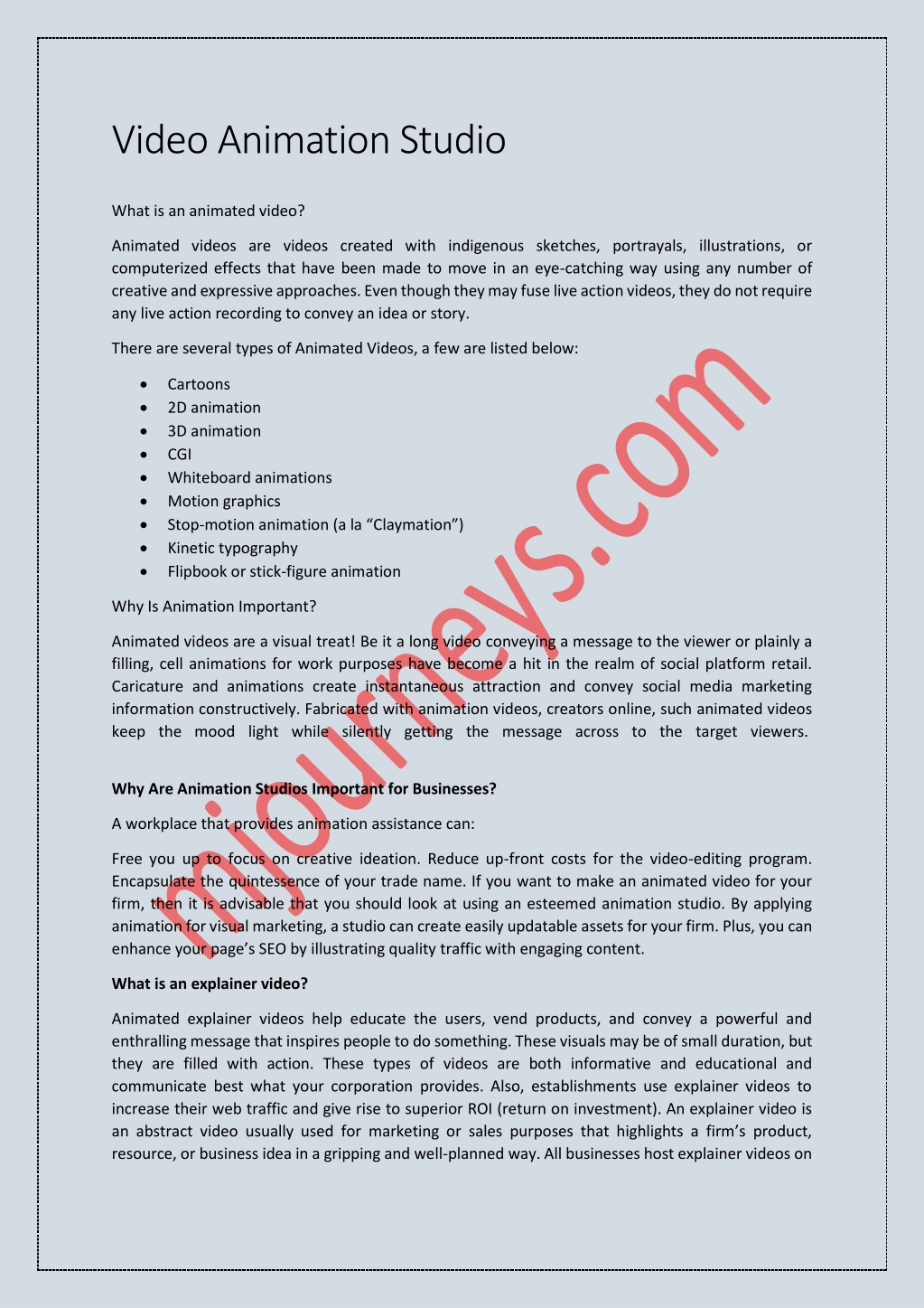 PPT - Video Animation Studio PowerPoint Presentation, free download ...