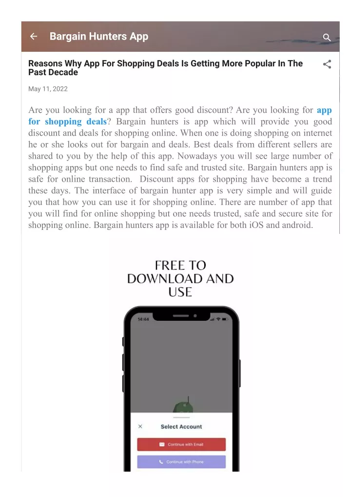 PPT - Reasons Why App For Shopping Deals Is Getting More Popular In The ...