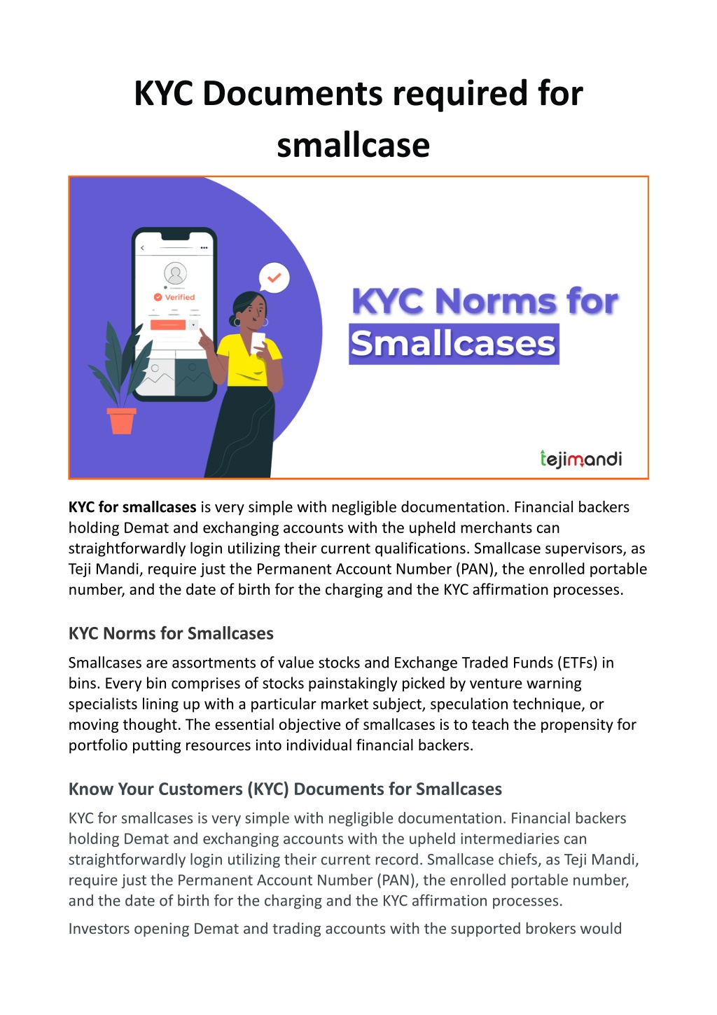 PPT - KYC Documents required for smallcase PowerPoint Presentation ...
