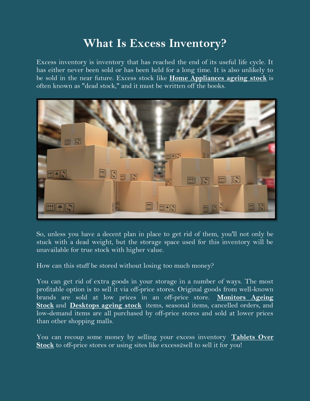 PPT - What Is Excess Inventory PowerPoint Presentation, free download ...