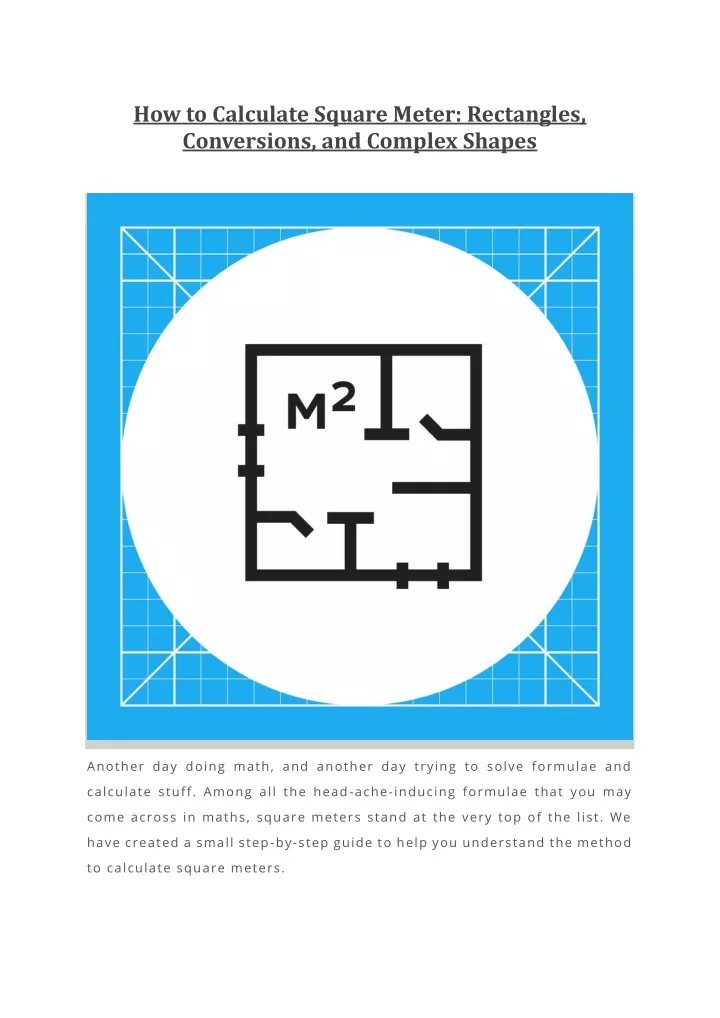 PPT How To Calculate Square Meter Rectangles Conversions And