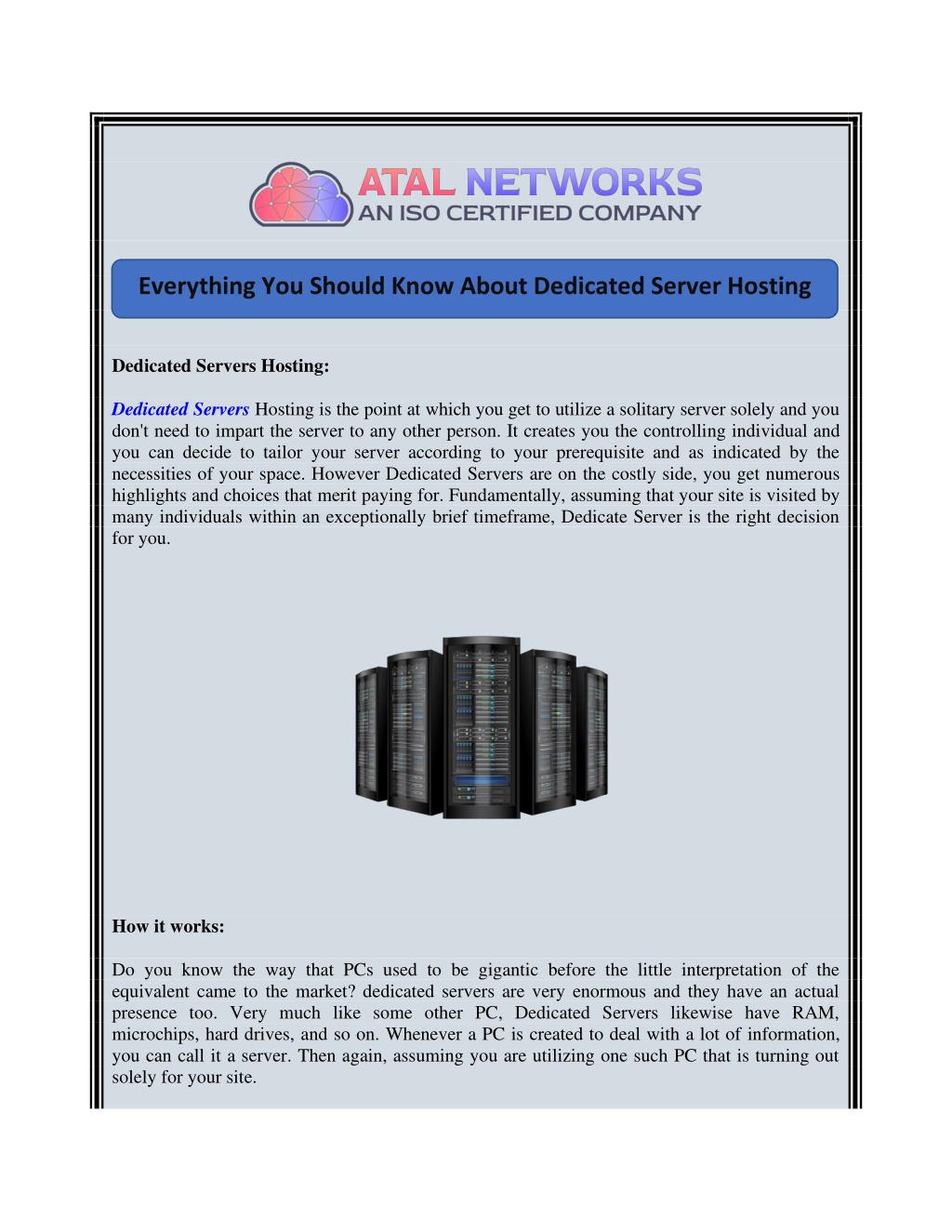 PPT - Everything You Should Know About Dedicated Server Hosting ...