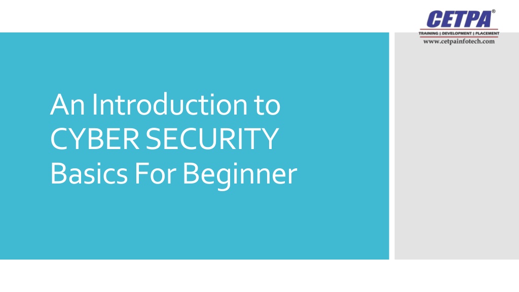 PPT - An Introduction to CYBER SECURITY Basics For Beginner PowerPoint ...
