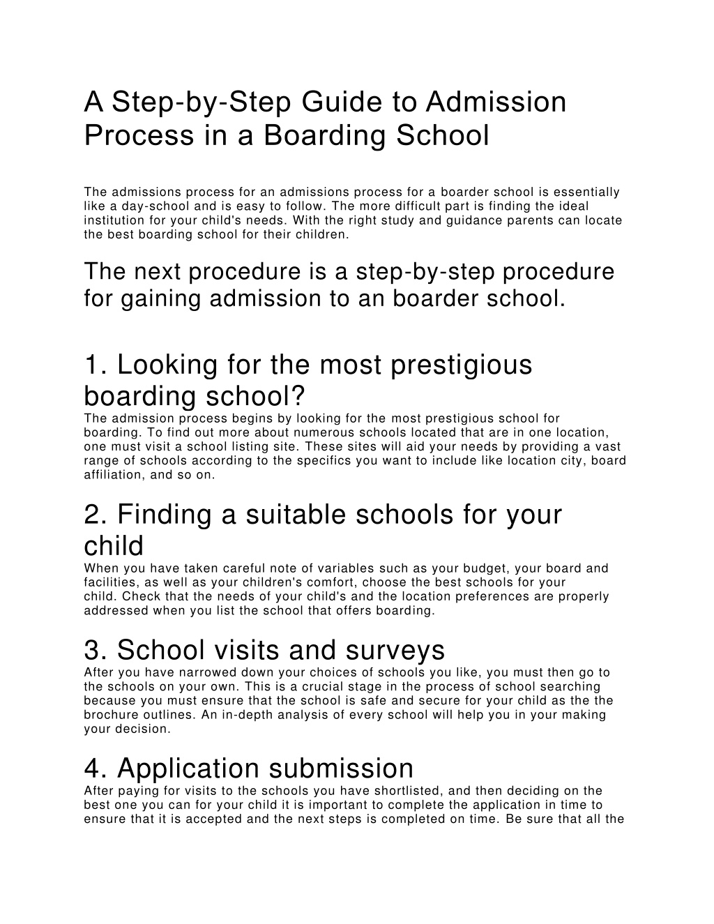 PPT - A Step-by-Step Guide to Admission Process in a Boarding School (2 ...