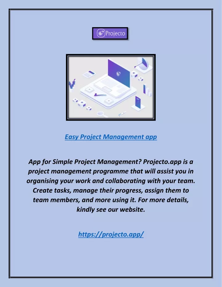 PPT - Easy Project Management App | Projecto.app PowerPoint Presentation - ID:11358097