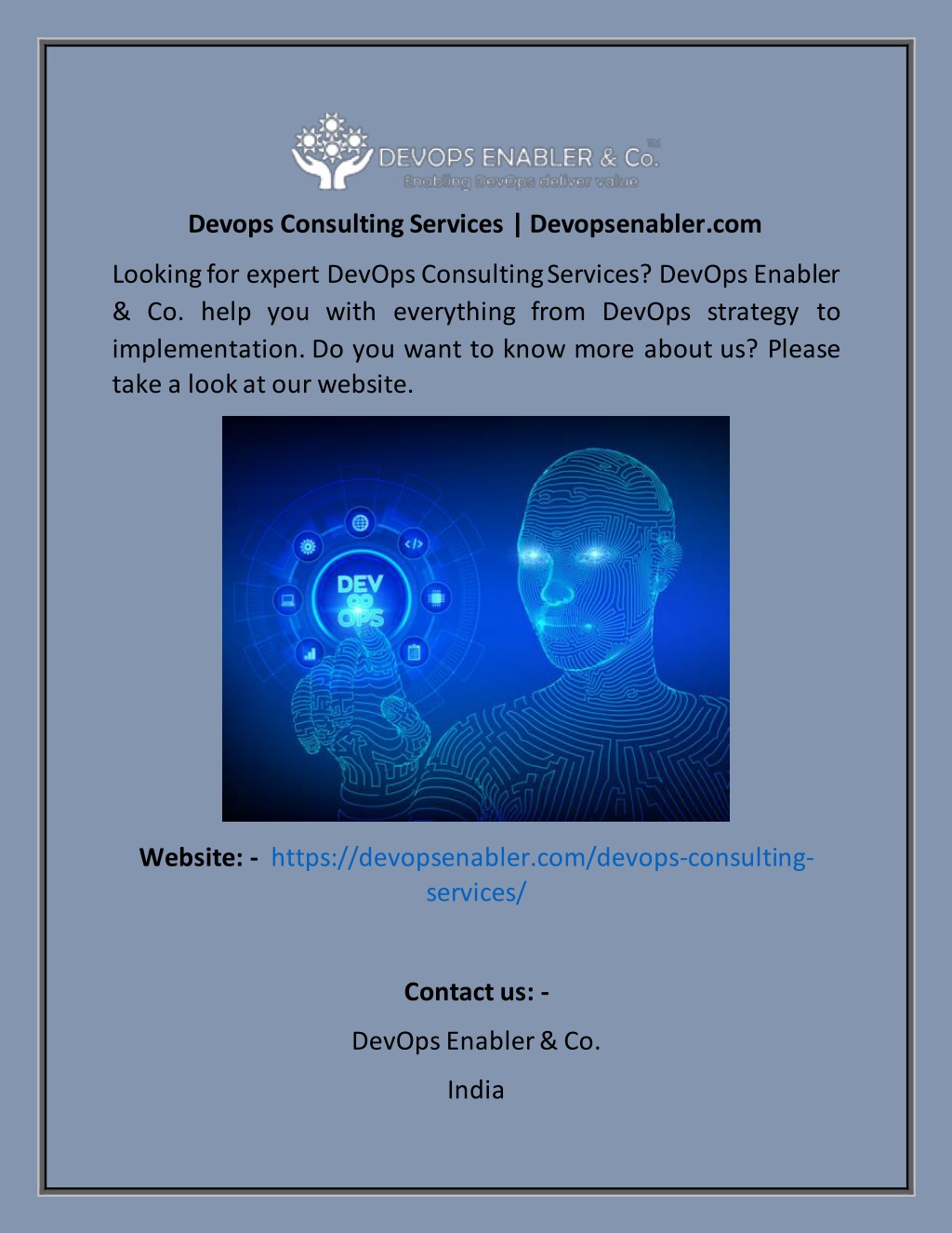 PPT - Devops Consulting Services Devopsenabler PowerPoint Presentation ... PPT - Devops Consulting Services Devopsenabler PowerPoint Presentation ...