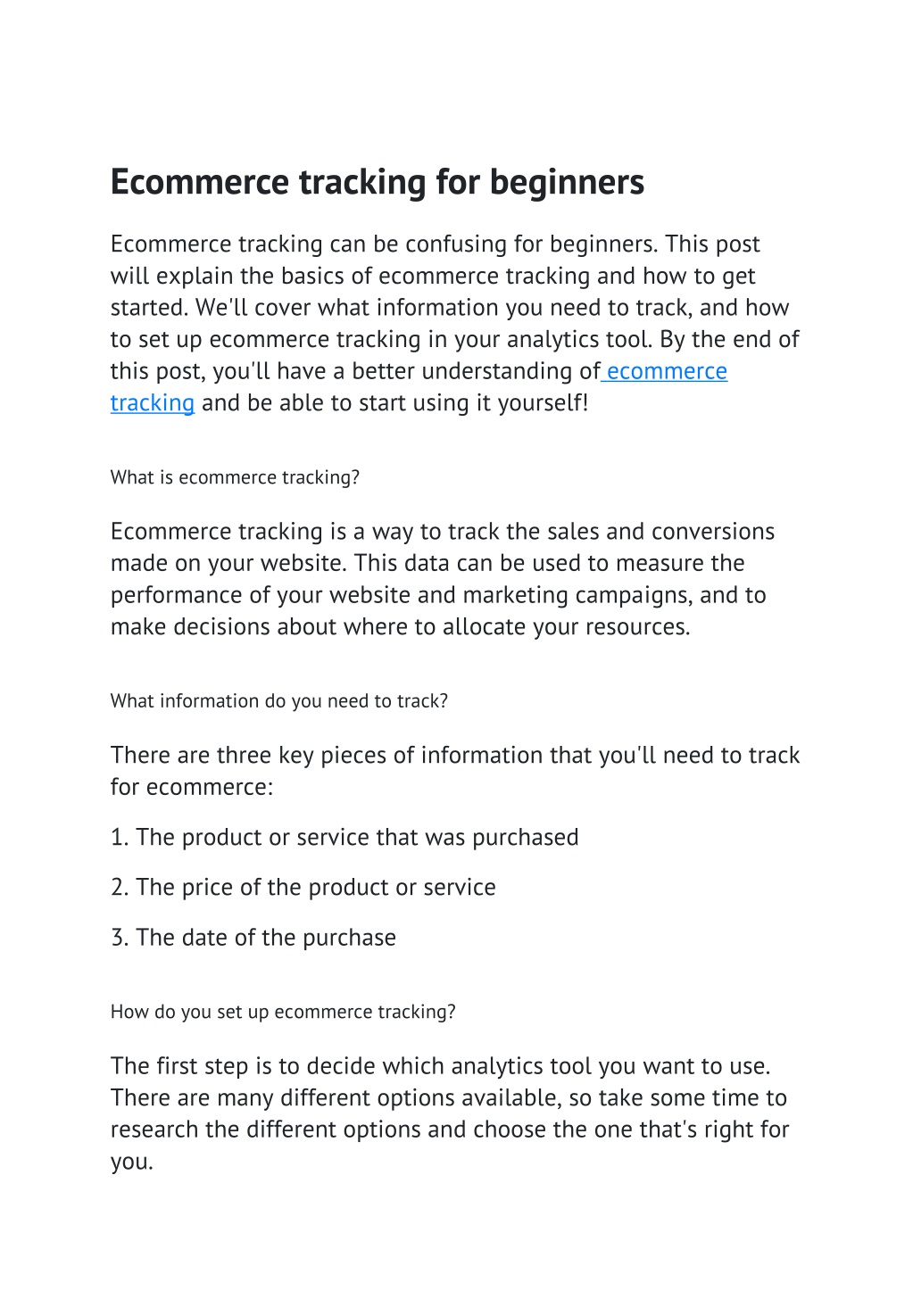 PPT - Ecommerce tracking for beginners PowerPoint Presentation, free ...