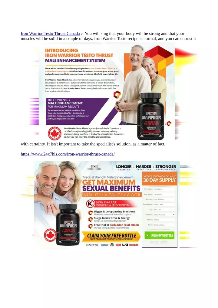 PPT - https://www.24x7hls.com/iron-warrior-thrust-canada/ PowerPoint ...