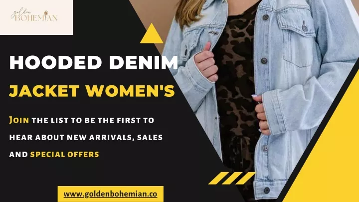 PPT - Hooded Denim Jacket Women's PowerPoint Presentation, free ...