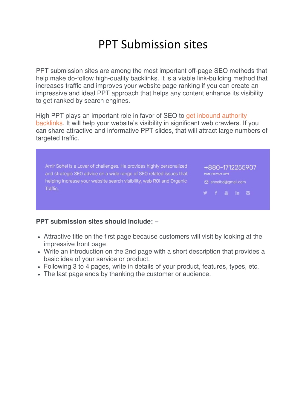 PPT - PPT Submission sites PowerPoint Presentation, free download - ID ...