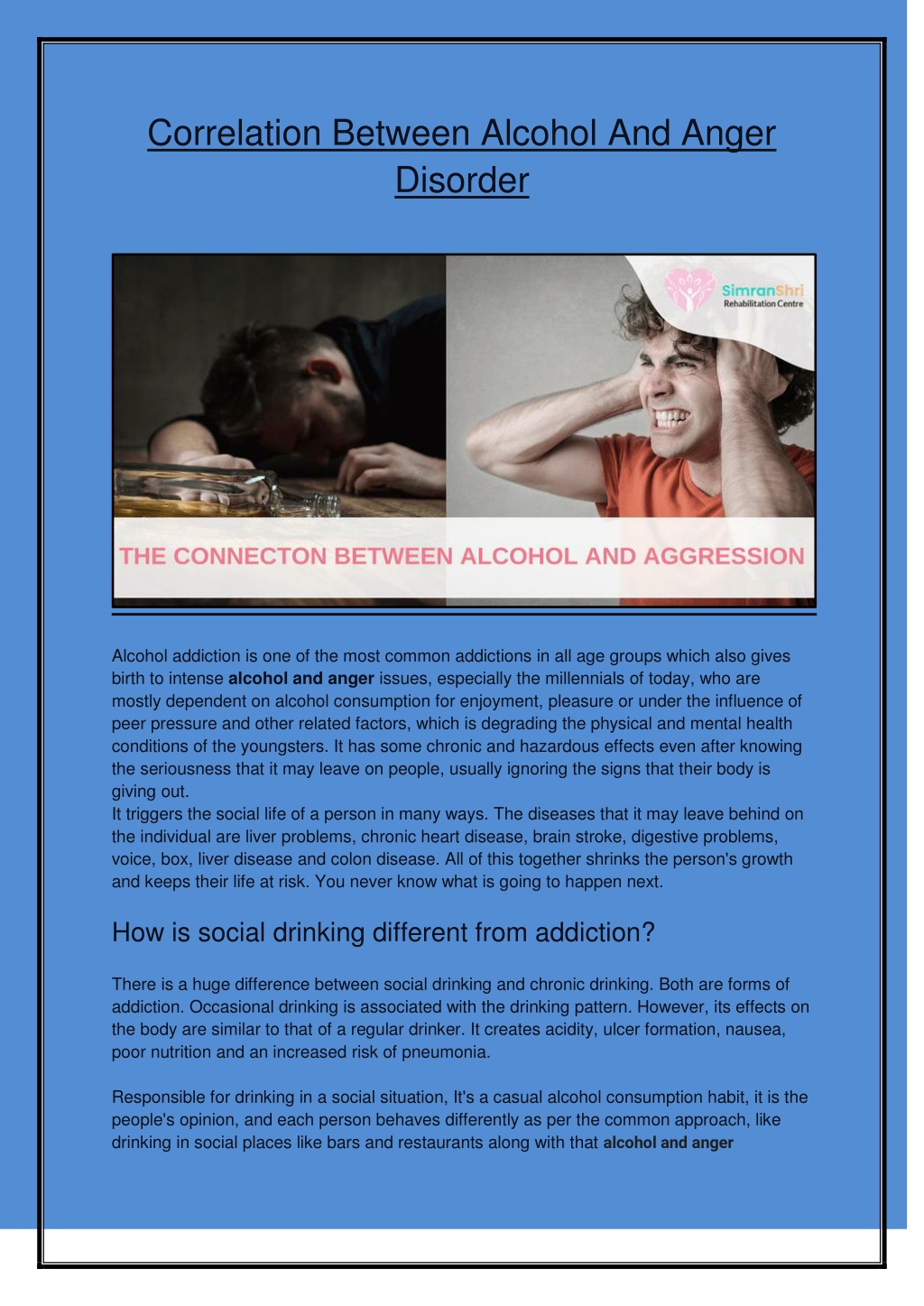 PPT - Correlation Between Alcohol And Anger Disorder PowerPoint ...