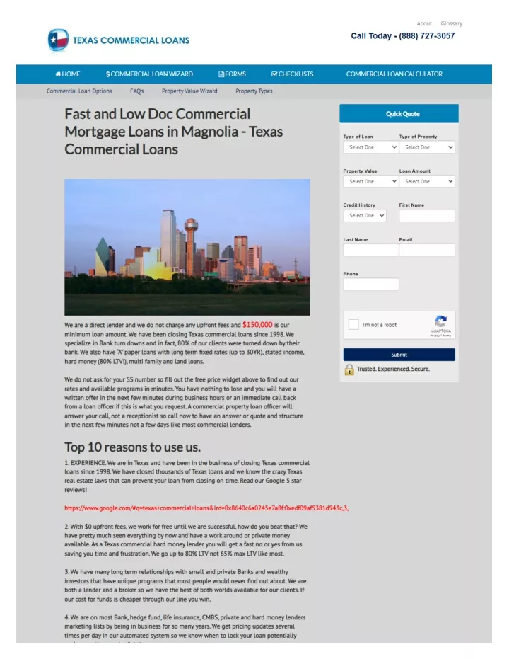 PPT - Fast and Low Doc Commercial Mortgage Loans in Magnolia - Texas ...