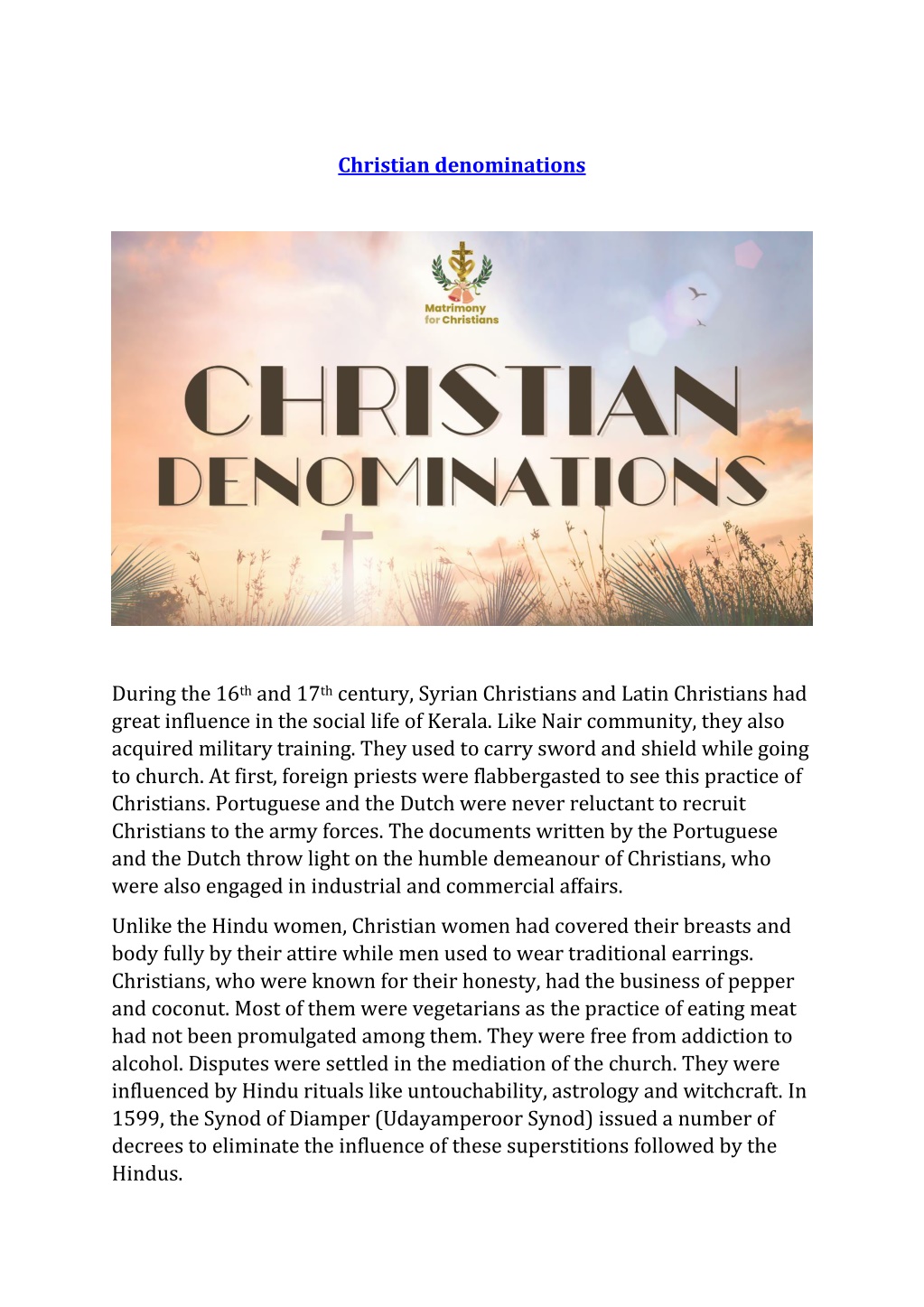 PPT - Christian denominations PowerPoint Presentation, free download ...