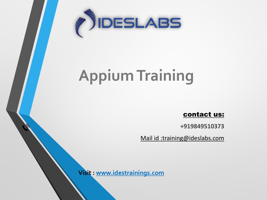 PPT - Appium Training.PDF PowerPoint Presentation, free download - ID ...