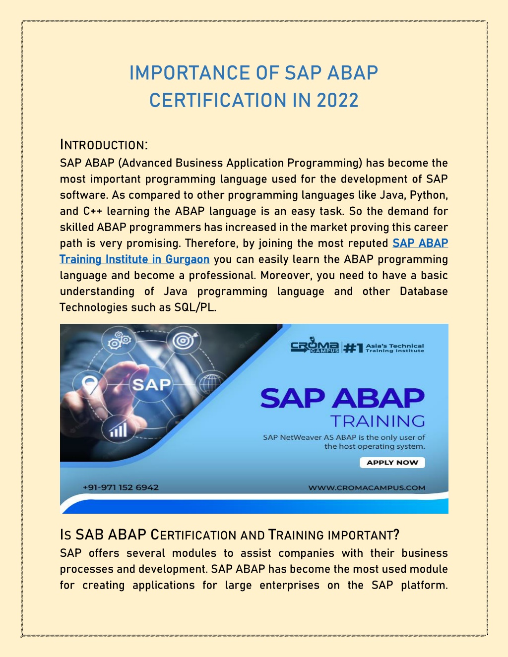 PPT - Importance Of SAP ABAP Certification In 2022 PowerPoint ...