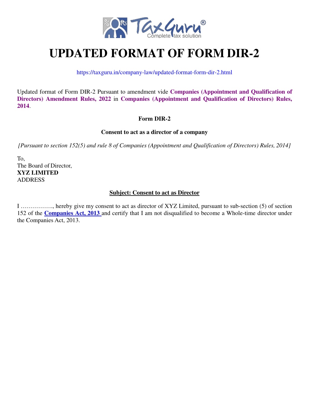 PPT - Updated format of Form DIR-2 PowerPoint Presentation, free ...