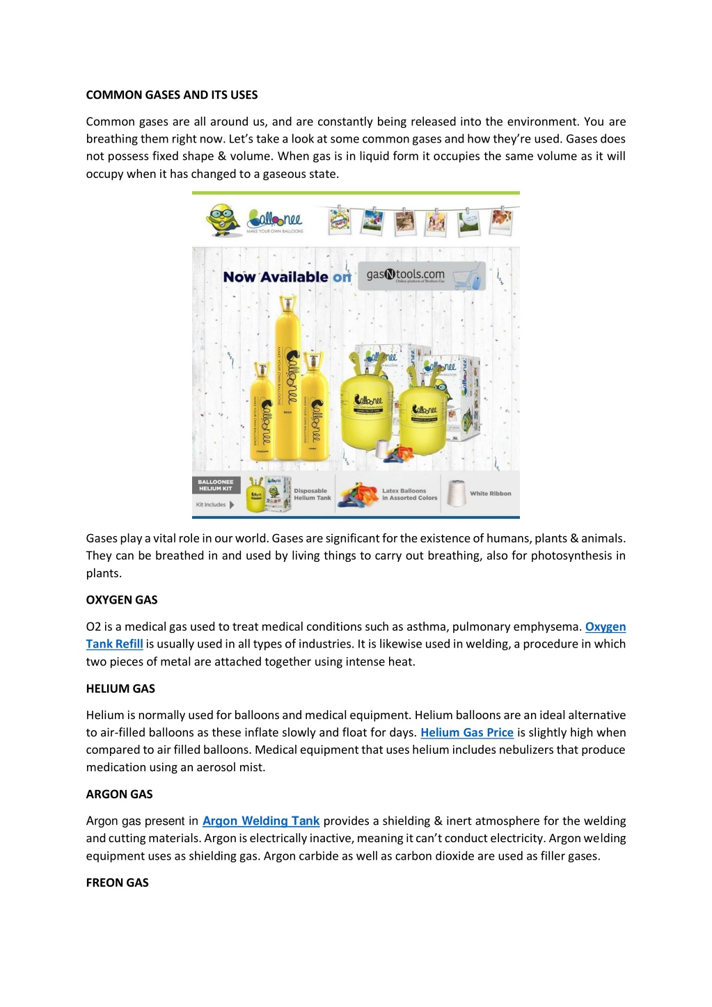 PPT - COMMON GASES AND ITS USES PowerPoint Presentation, free download ...