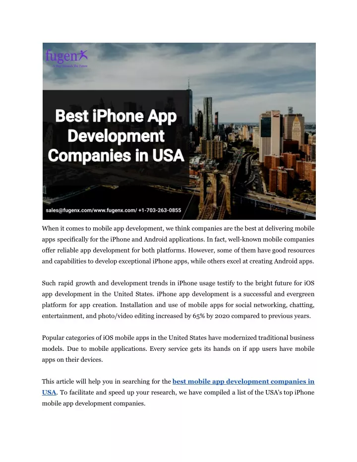 PPT - Best iPhone App Development Companies in USA PowerPoint ...