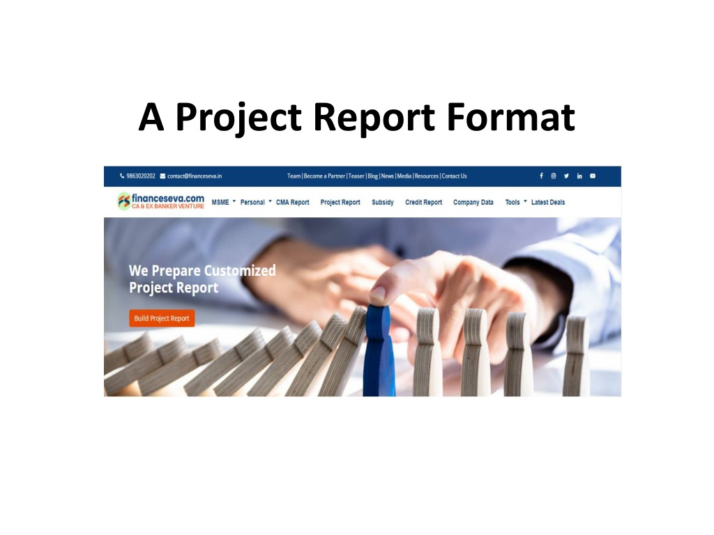 PPT - A Project Report Format PowerPoint Presentation, free download ...