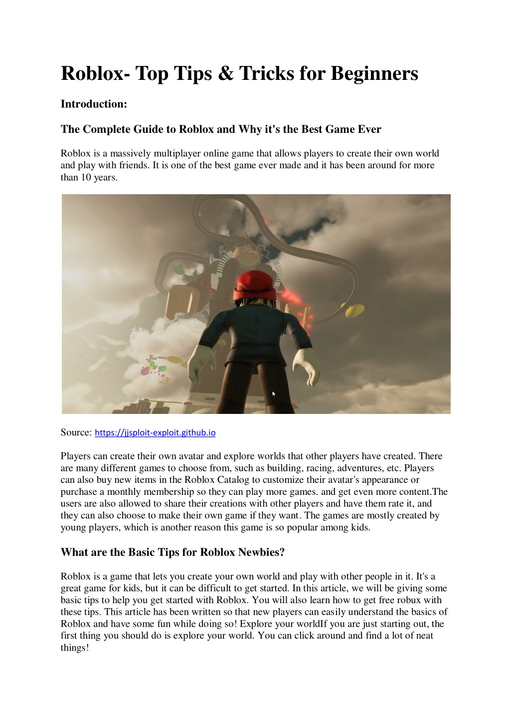 PPT - Roblox- Top Tips & Tricks for Beginners PowerPoint Presentation ...