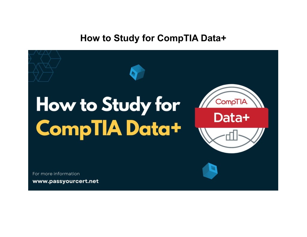 PPT - How to Study for CompTIA Data PowerPoint Presentation, free download - ID:11401619