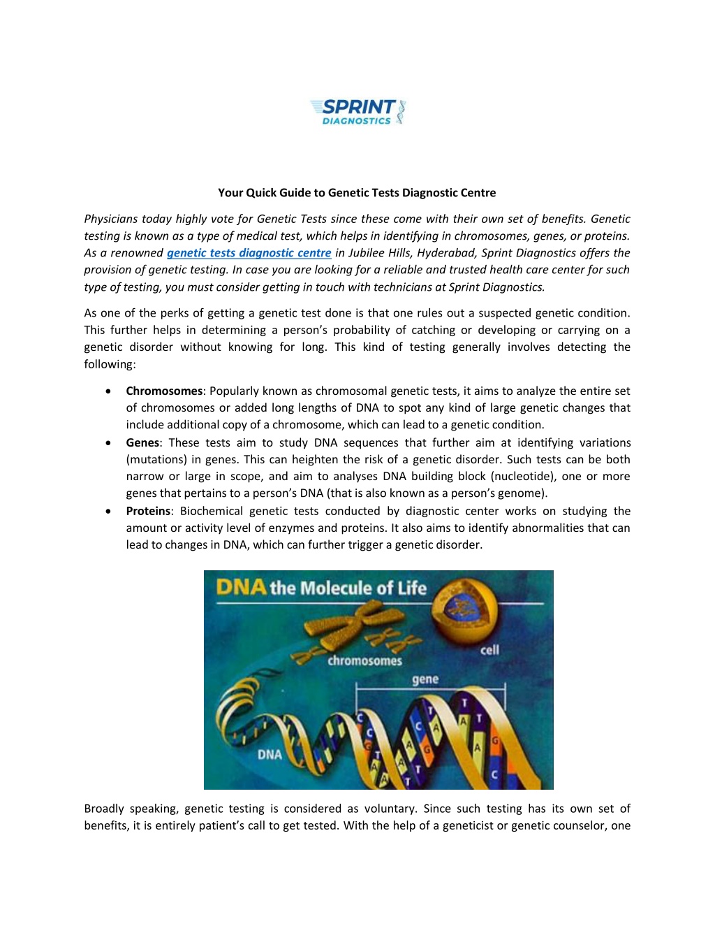 PPT - Your Quick Guide to Genetic Tests Diagnostic Centre PowerPoint ...