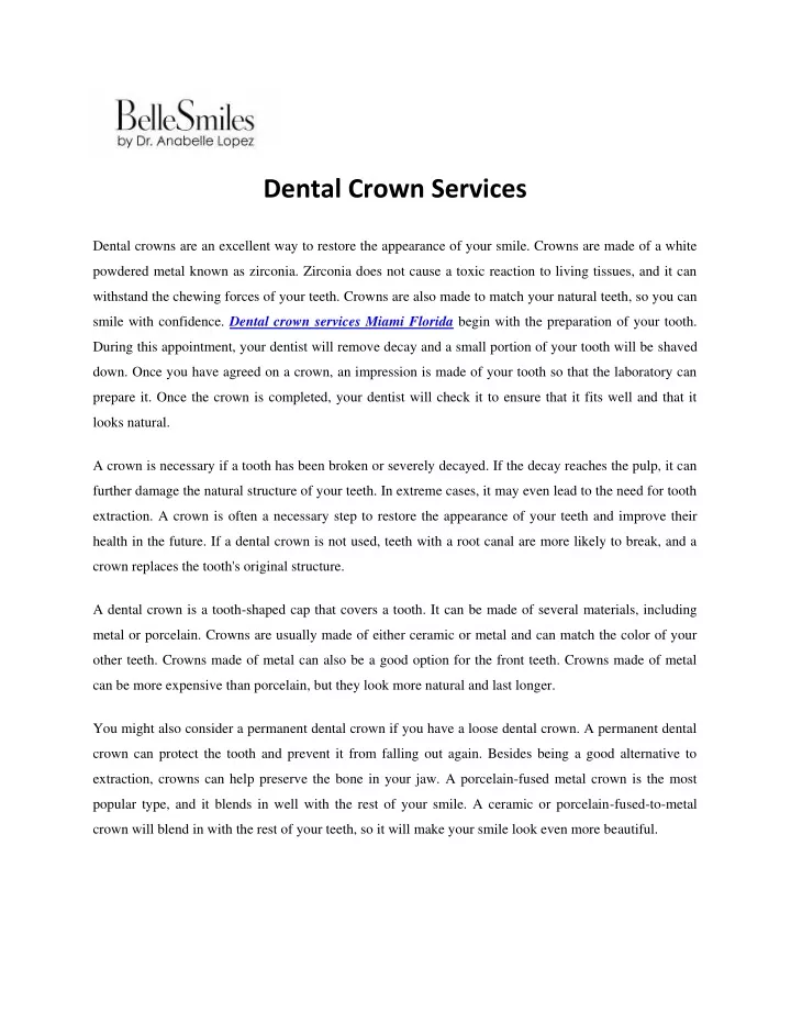 PPT - Dental Crown Services PowerPoint Presentation, free download - ID ...