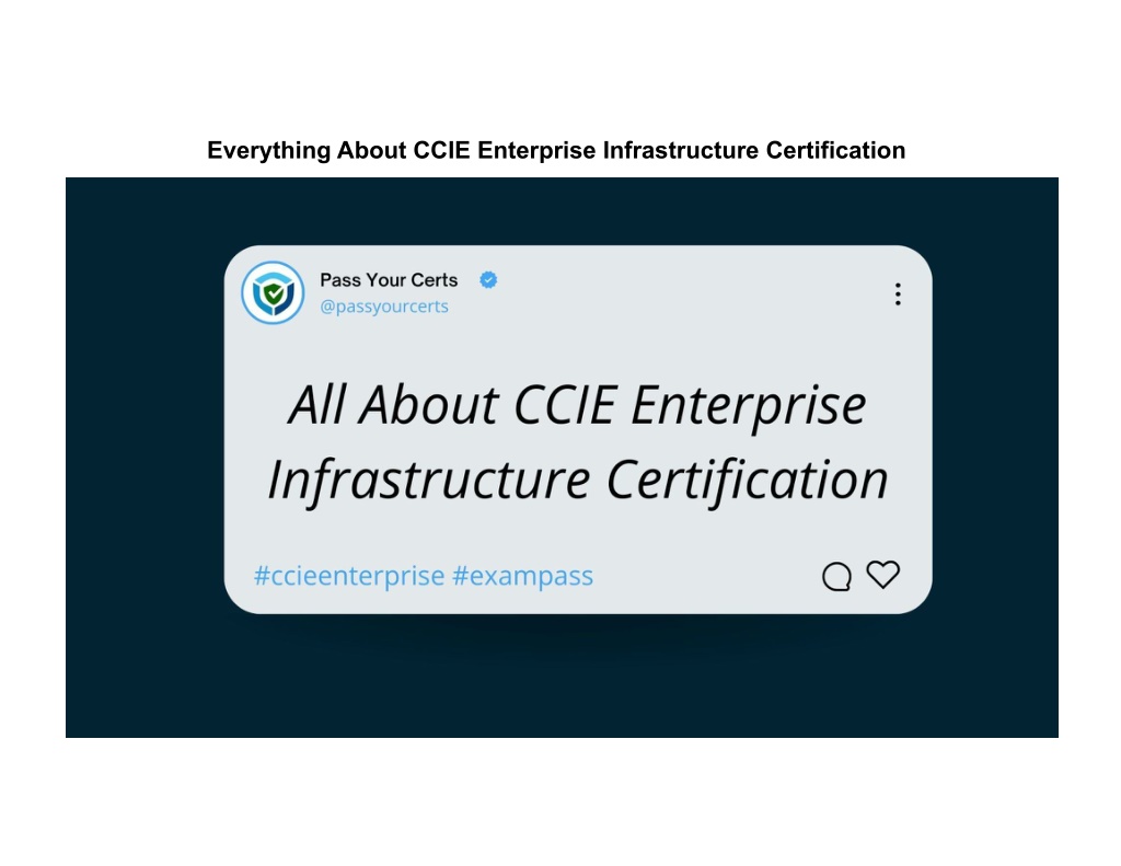 PPT - Everything About CCIE Enterprise Infrastructure Certification ...