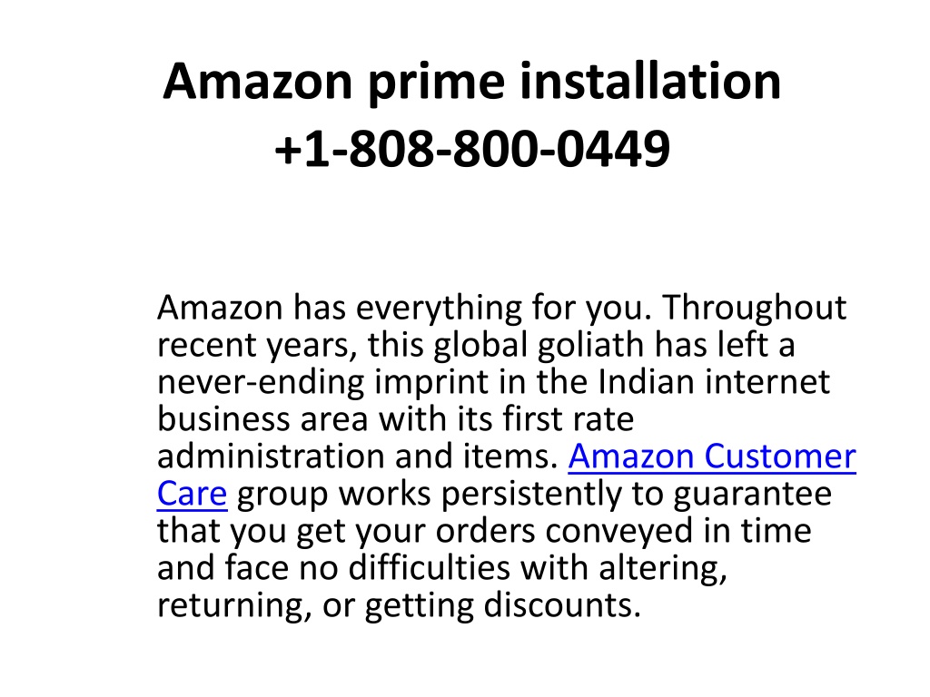 PPT - Amazon prime installation PowerPoint Presentation, free download ...