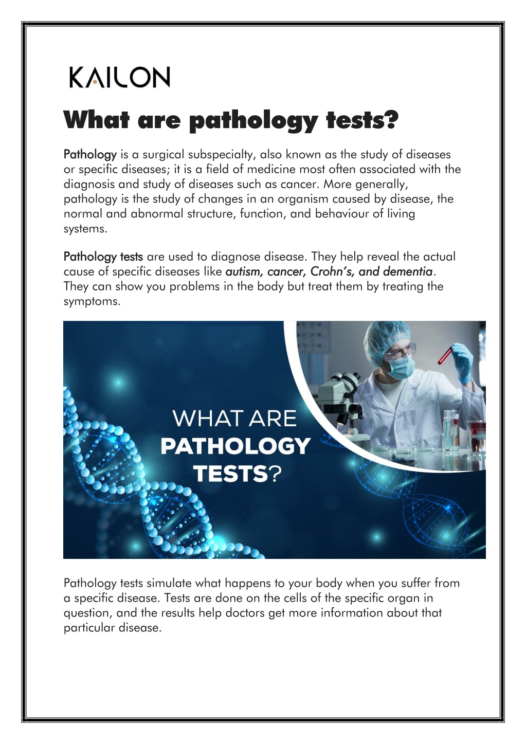 PPT - What are pathology tests PowerPoint Presentation, free download ...