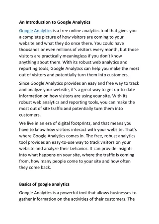 PPT - An Introduction to Google Analytics PowerPoint Presentation, free ...