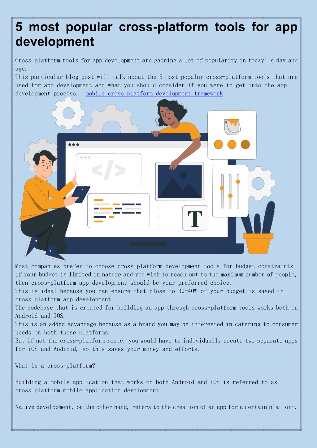 PPT - 5 most popular cross-platform tools for app development ...
