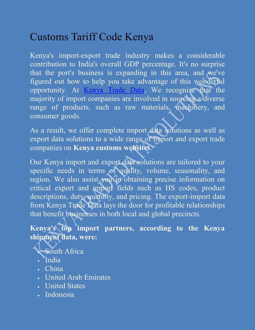PPT - Customs Tariff Code Kenya PowerPoint Presentation, free download ...