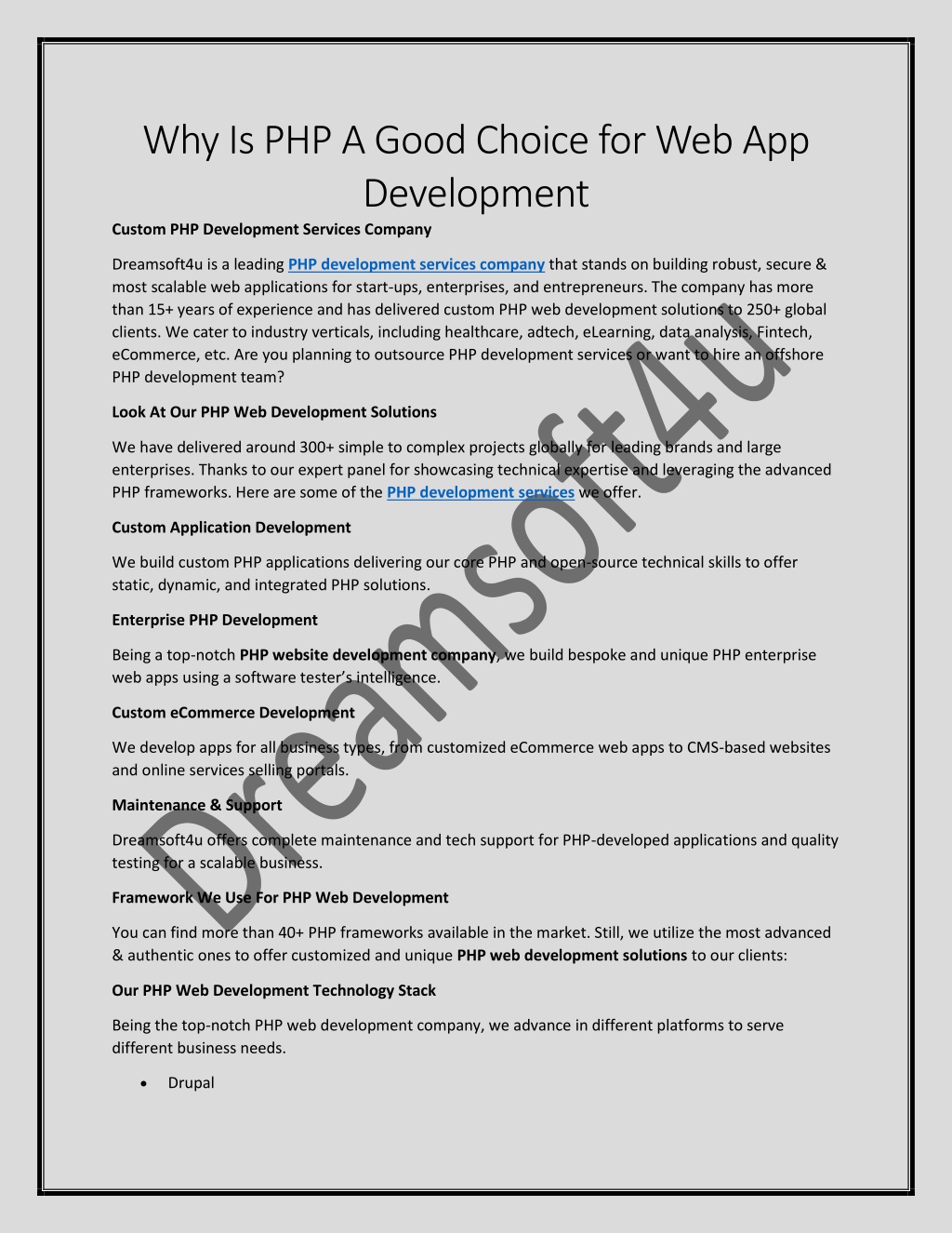 PPT - Why Is PHP A Good Choice for Web App Development PowerPoint Presentation - ID:11423079