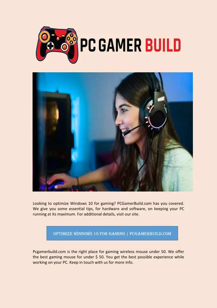 PPT - Optimize Windows 10 for Gaming | Pcgamerbuild.com PowerPoint ...