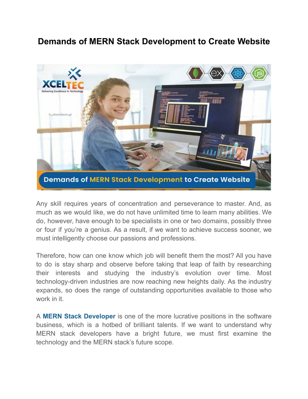 PPT - Demands of MERN Stack Development to Create Website PowerPoint ...