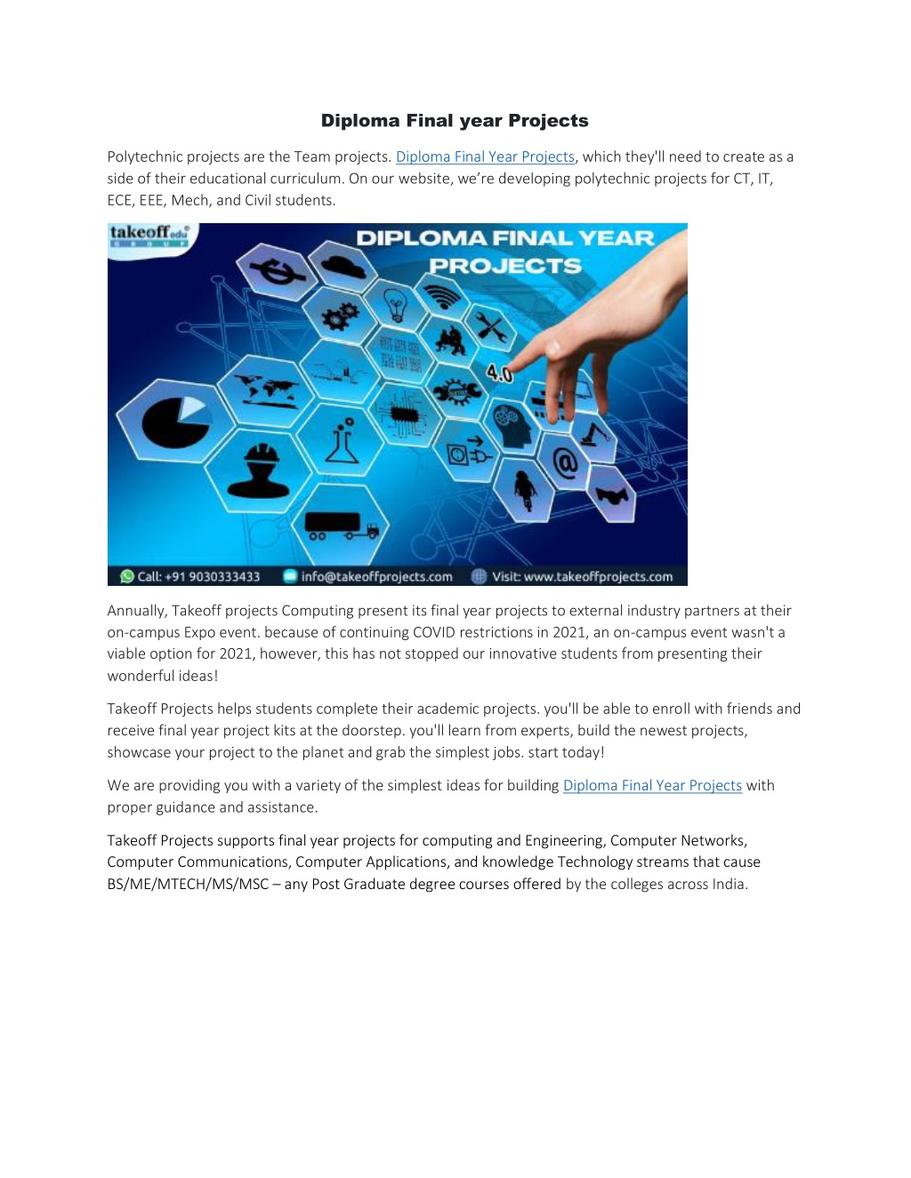 PPT - Diploma Final year Projects PowerPoint Presentation, free ...